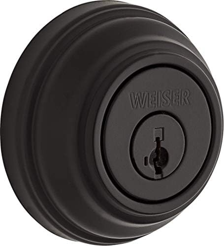 Weiser Elements Matte Black Square Deadbolt Lock, ANSI/BHMA Grade 3 ...