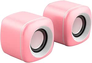 Amazon.com: FOOTIC USB Wired Computer Speakers Pink Subwoofer for ...