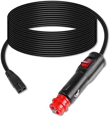 PNGKNYOCN 12V Car Fridge Extension Power Cable, 18AWG with Push Button ...