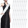 Amazon.com: LaiHiulaan 25Pcs White Sashes Blank Satin Sashes for ...