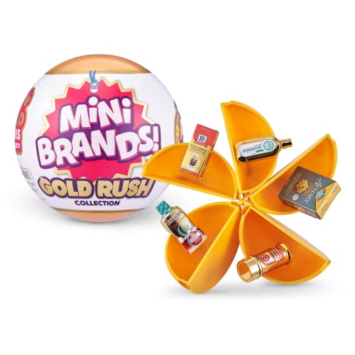 Mini Brands Gold Rush Mystery Capsule Real Collectible Toy (3 Pack ...