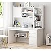 NCLOYN Computer Desk with Hutch, 47 Inches Home Office Desk with ...