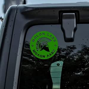 Amazon.com - Spartan Helmet Molon Labe Decal Vinyl Sticker | Greek ...