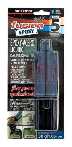 Adhesivo Epoxy Acero Carga Metálica 5min Pega Cobre Aluminio : Amazon ...