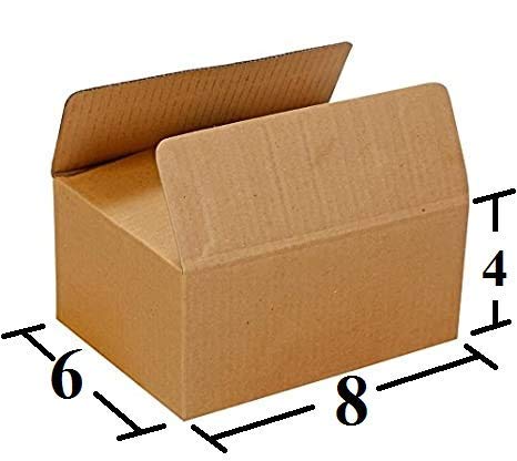 Tanzima 3 Ply Corrugated Box, 8X6X4 inch (Pack of 50) Cardboard box for ...