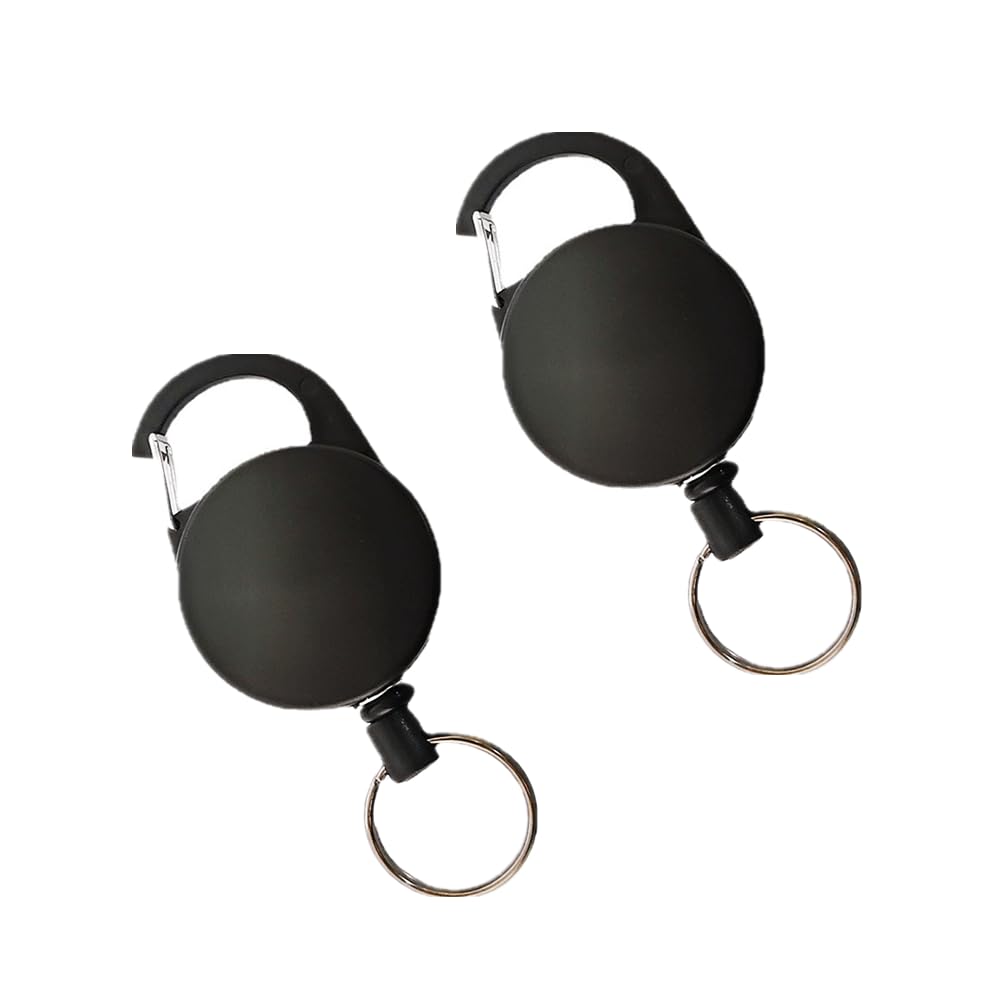 Amazon.com: TDGBIH 2 PCS Retractable Key Chain Key-Rings Robust Heavy ...