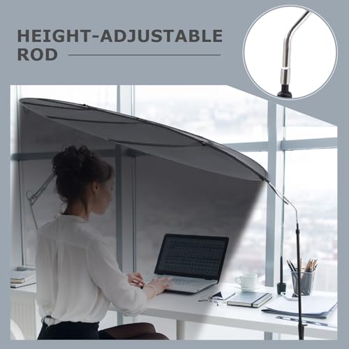 Adjustable Office Cubicle and Desk Shade for Working