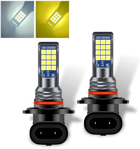 Amazon.com: Flygun 2 PCS Car 9005 LED Fog Light, Double-color Flash ...