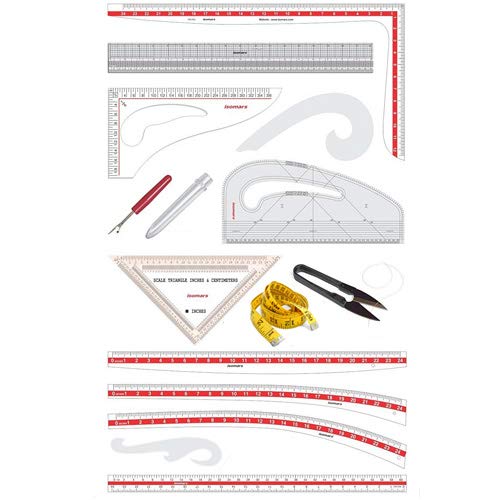 Isomars Tailoring Kit | Quilting Rulers | Tailoring Scales/Rulers ...