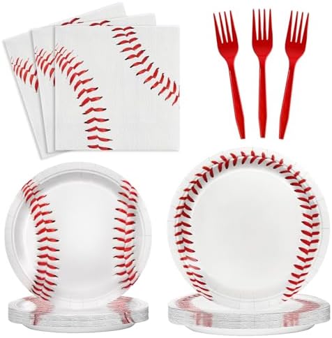 Amazon.com: Tudomro 174 Pcs Baseball Party Supplies 24 Pcs 7 Inches ...