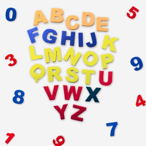 Alphabets and Numbers Learning Set, Foam Stencil Letters A-Z and ...