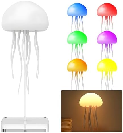 Floating Jellyfish Light Lamp - Voice Control RGB Gradient Moving ...