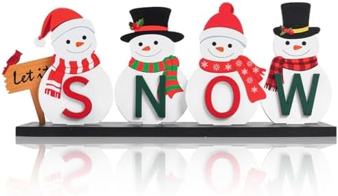 Amazon.com: Yousoontic Snowman Winter Table Decorations Tiered Tray ...