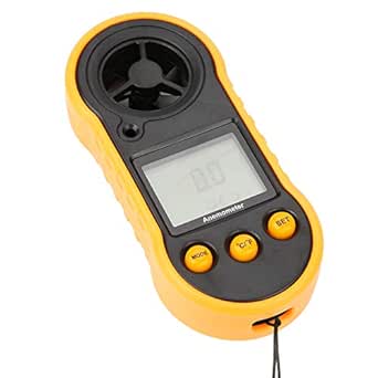 Set of 2 Anemometer, GM818 LCD Digital Anemometer Handheld Wind Speed ...