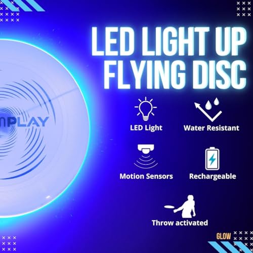 Precision Unisex Precisionplay Led Light Up Flying Disc, White – BigaMart