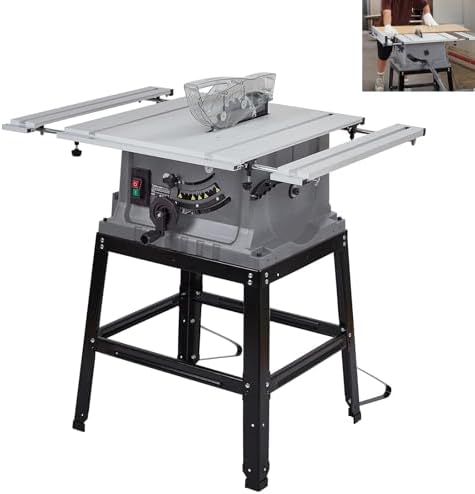Amazon.com: 10 Inch Table Saw, 5000RPM 15 Amp Powerful Tablesaw With ...