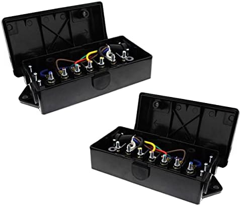 Amazon.com: MECMO 7 Way Trailer Wire Junction Box Clear Cover Color ...