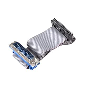 D-SUB DB25 25 Pin Male To 26 Pin IDC Female Connector With Flat Cable ...