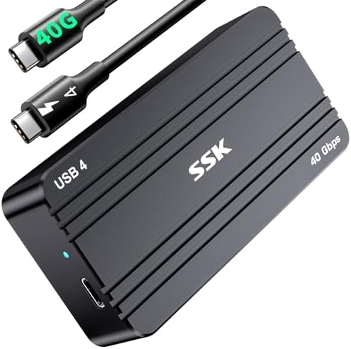 Amazon.com: SSK M.2 SSD Enclosure 40Gbps, PCIe4 NVMe to USB4 NVMe ...