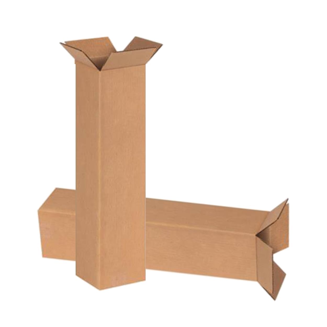 DCGPAC 3Ply Brown Corrugated Long Square Box For Packaging 3x3x12 In ...