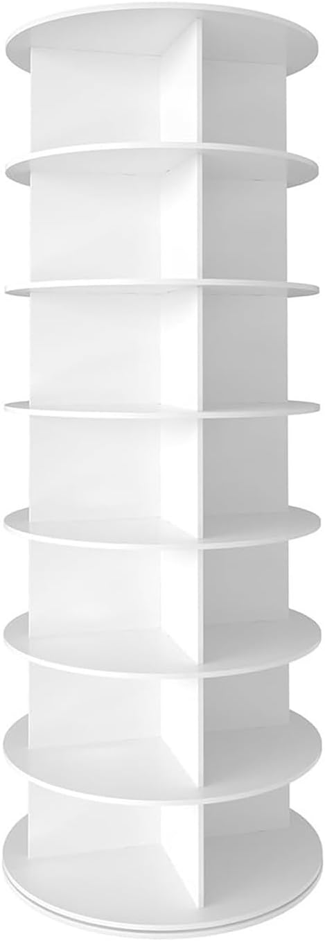 Rotating Shoe Rack Tower 7 Tier, 360° Spinning Shoe Storage Cabinet for ...