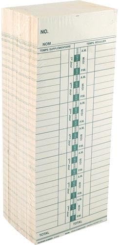 Amazon.com : 500 Time Cards for Royal TimeMaster TC100, TC200 and Many ...