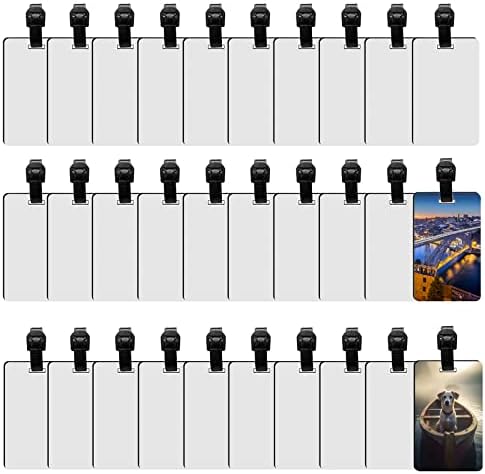 Amazon.com: 30 pcs Sublimation Luggage tag Blanks White Blank Travel ...