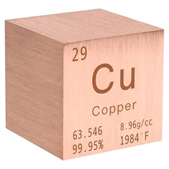 STPCTOU Copper Cube Pure Metal High Density Cube Laser Engraved Cube ...