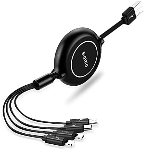 Amazon.com: SIQIWO Multi Retractable Charging Cable 3A 2.9FT, Multiple ...