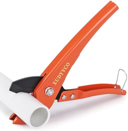 XUDYVCO PVC Pipe Cutter, Upgraded One-Hand Operation PVC Cutter for ...