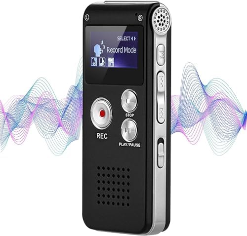 Helterfolg 8GB Dictaphone, Portable Sound Audio Recorder, USB ...