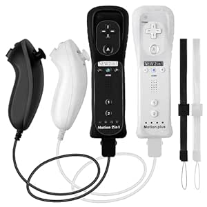 Amazon.com: NC Wii Remote Controller and Nunchaku Controller, Used for ...