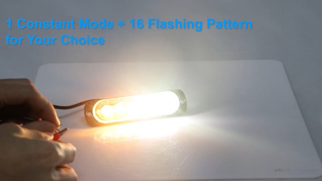 Amber Strobe Lights EEEKit 10 Pack LED Strobe Lights - Amber & White ...