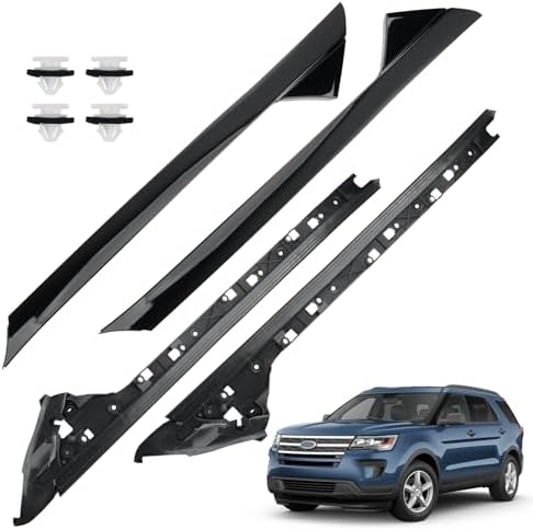 MOJIOO 4 PCS Windshield A-Pillar Trim Molding Set Compatible with Ford ...