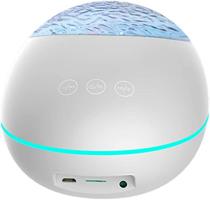 Sisliya Ocean Wave Projector, 8 Romantic Colors Changing Ocean Wave ...