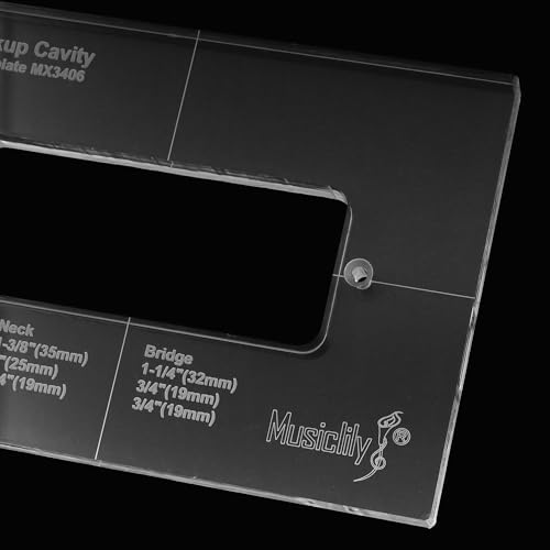Musiclily Pro CNC Accurate Acrylic P90 Pickup Routing Template for ...