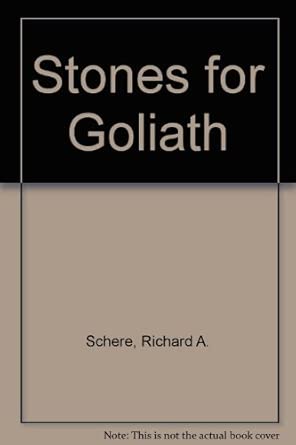 Stones For Goliath: A Book Of Poems: Schere, Richard A.: Amazon.com: Books