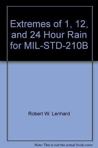 Extremes of 1, 12, and 24 Hour Rain for MIL-STD-210B: Robert W. Lenhard ...