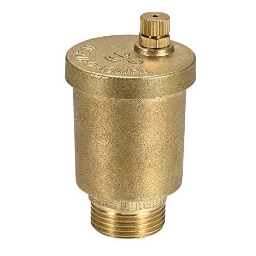 uxcell G3/4 Male Thread Air Vent Valve Brass Air Release Valve 39mm ...