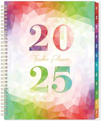 Teacher Planner 2025- Teacher Lesson Planner 2025, Jan. 2025 - Dec ...
