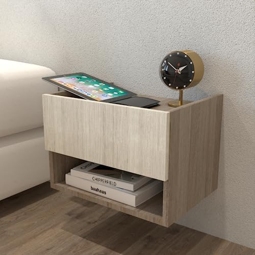 Sobrio Studio Buro Flotante, Repisa, Mesa de Noche Lima (Nogal Terracota/Teka) : Amazon.com.mx ...