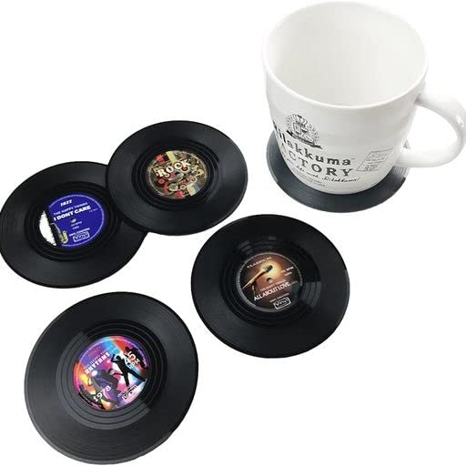 Good Goody Vintage Vinyl Coasters | Vinyl Disc Shaped Table Coasters ...