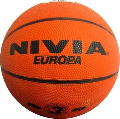Nivia EUROPA Rubber Basketball ( Size: 7, Color : Multicolour, Ideal ...
