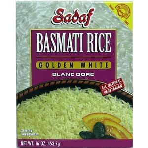 Amazon.com : Sadaf Basmati Rice (Golden White) - 16oz : Grocery ...