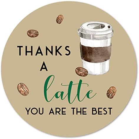 Amazon.com: 2 inch Thanks A Latte Appreciation Thank You Stickers ...