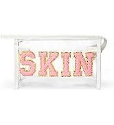 Amazon.com : AsodSway Preppy SPF Cosmetic Bag - SPF Chenille Varsity ...