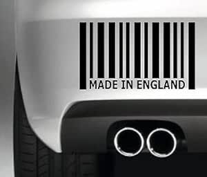 Amazon.com: Made in England Barcode Vinyl Decal (External Fitting ...