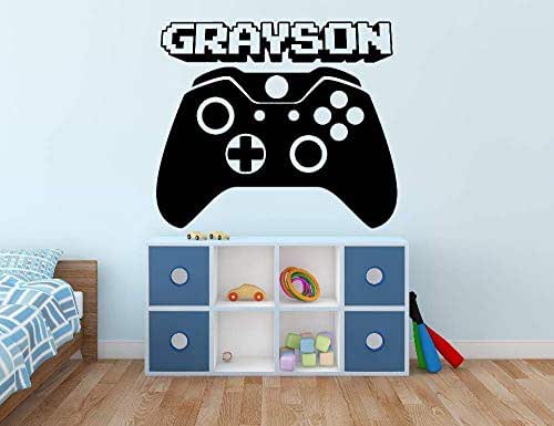 Amazon.com: Video Gamer Custom Name Vinyl Wall Decal Sticker with ...