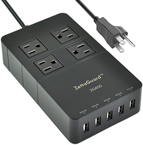 Amazon.com: Zettaguard Mini 4-Outlet Travel Power Strip Surge Protector ...
