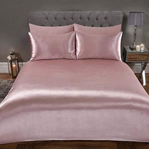Sienna Luxury Full Silky Satin Duvet Cover with Pillowcases Shiny ...